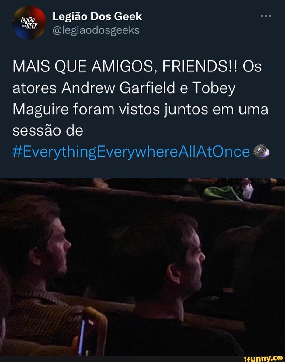 Legião Dos Geek MAIS QUE AMIGOS, FRIENDS!! Os atores Andrew Garfield e ... Legião Dos Geek MAIS QUE AMIGOS, FRIENDS!! Os atores Andrew Garfield e ...