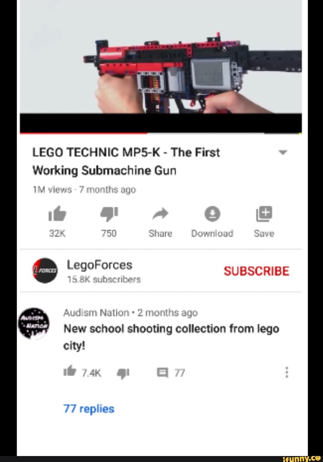 LEGO TECHNIC MP5-K The First Working Submachine Gun 1M views ths age ...