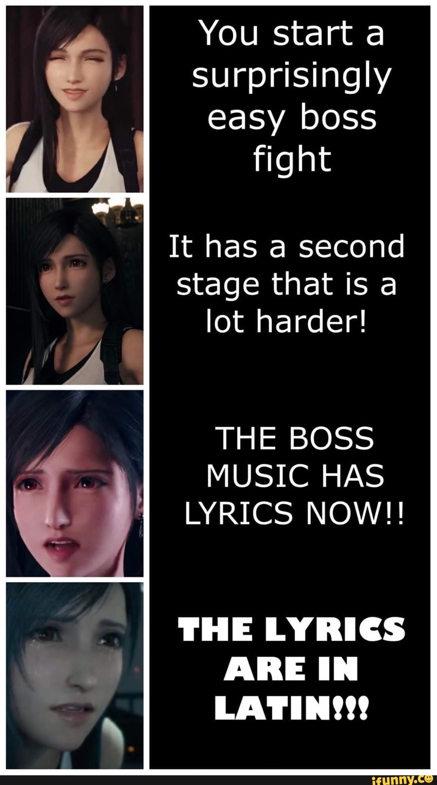 You start a Surprisingly easy boss fight It has a second stage that is ...