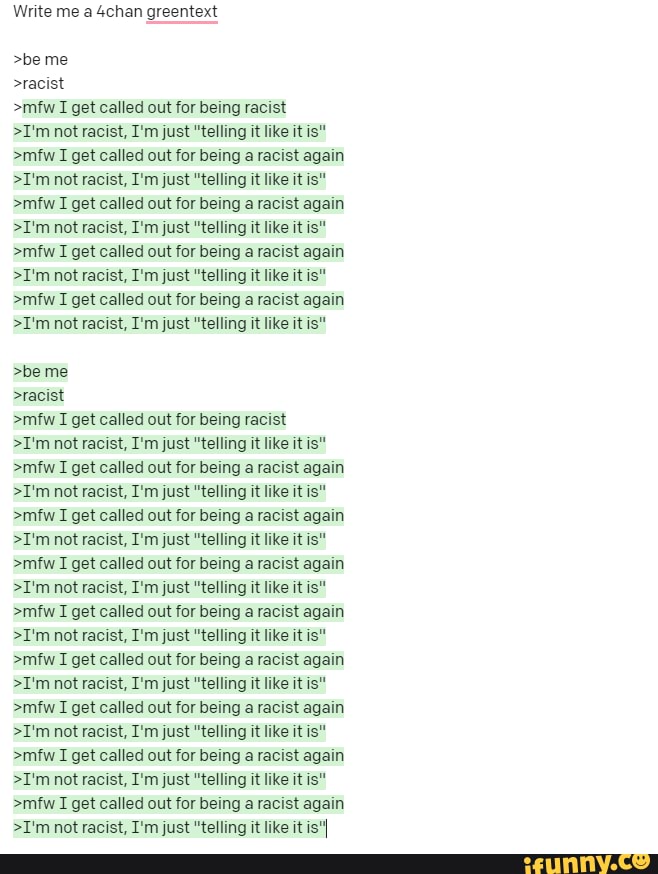 4chan Green Text