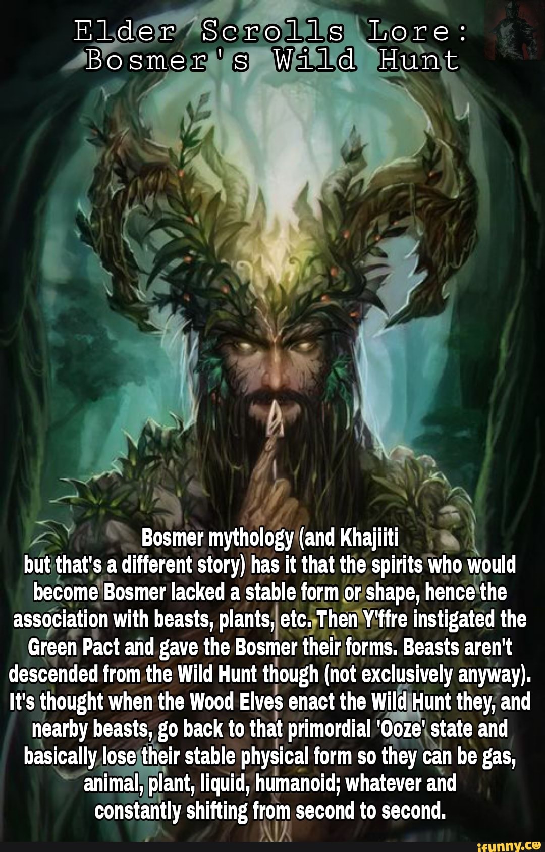 Elder Scrolls Lore: Bosmer's Wild Hunt Bosmer mythology (and Khajiiti ...
