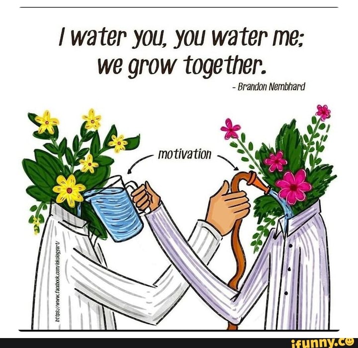 I water you, you water me: we grow together. Brandon Nembhard - iFunny ...